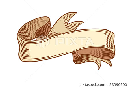 Retro engraving line ribbon - Stock Illustration [28390500] - PIXTA