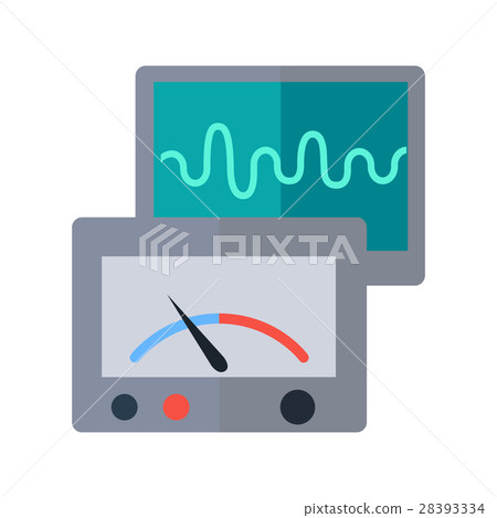 Measuring Device Vector Illustration in Flat Style - Stock Illustration ...