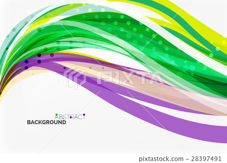Vector color wave lines with dotted effect on - Stock Illustration ...