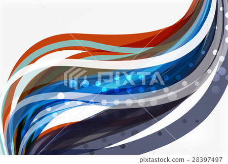 Vector color wave lines with dotted effect on - Stock Illustration ...
