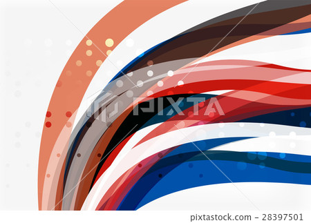 Vector color wave lines with dotted effect on - Stock Illustration ...