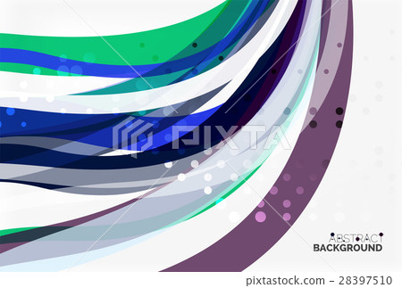 Vector color wave lines with dotted effect on - Stock Illustration ...