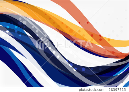 Vector color wave lines with dotted effect on - Stock Illustration ...