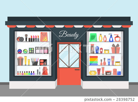 Cartoon Beauty Cosmetics Store. Vector - Stock Illustration [28398752 ...