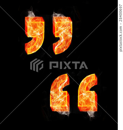 The inverted commas as punctuation mark - Stock Illustration [28400697 ...