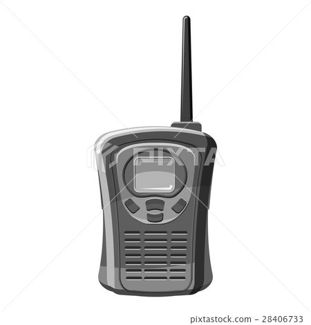 Portable handheld radio icon gray monochrome style - Stock Illustration ...