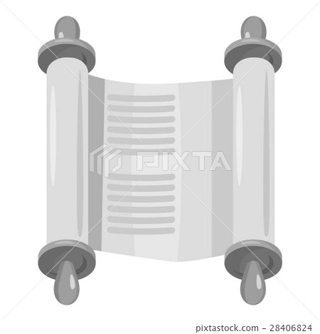 Scroll icon, gray monochrome style - Stock Illustration [28406824] - PIXTA