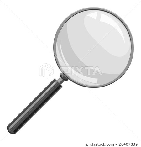 Magnifier icon, gray monochrome style - Stock Illustration [28407839 ...