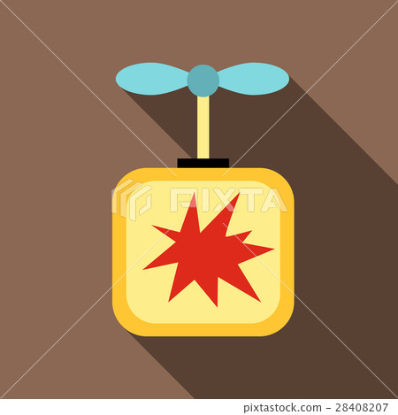 Detonator icon, flat style - Stock Illustration [28408207] - PIXTA