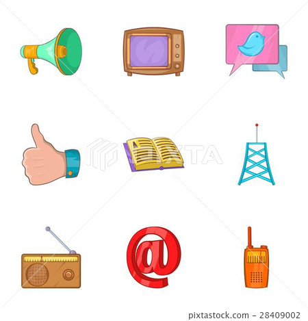 Tidings icons set, cartoon style - Stock Illustration [28409002] - PIXTA
