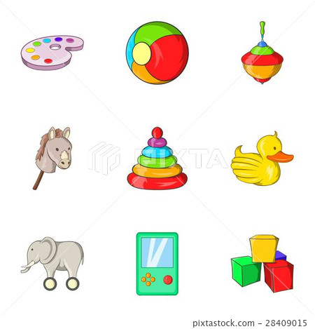 Kids fun icons set, cartoon style - Stock Illustration [28409015] - PIXTA