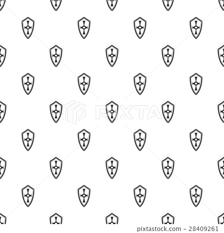 Heraldic shield pattern, simple style - Stock Illustration [28409261 ...