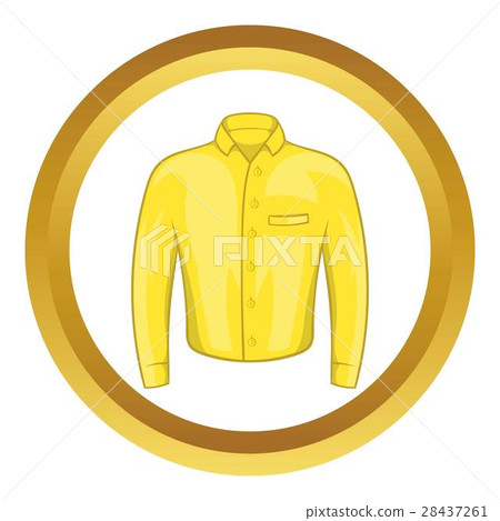 Yellow man shirt vector icon - Stock Illustration [28437261] - PIXTA