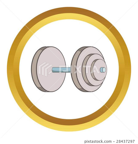 Heavy dumbbell vector icon - Stock Illustration [28437297] - PIXTA