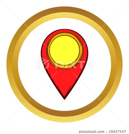 Map pointer vector icon, cartoon style - Stock Illustration [28437547] - PIXTA