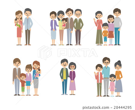 Family set [Simple character series] - Stock Illustration [28444295 ...