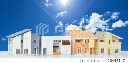 Caution) It is not a real building. It is the... - Stock Photo ...