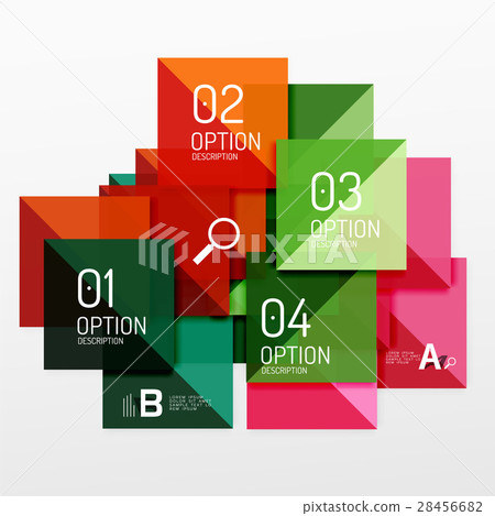 Square infographic banner. - Stock Illustration [28456682] - PIXTA