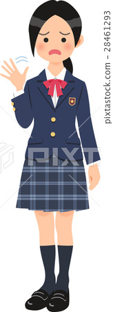 School girls disliking school uniforms - Stock Illustration [28461293 ...