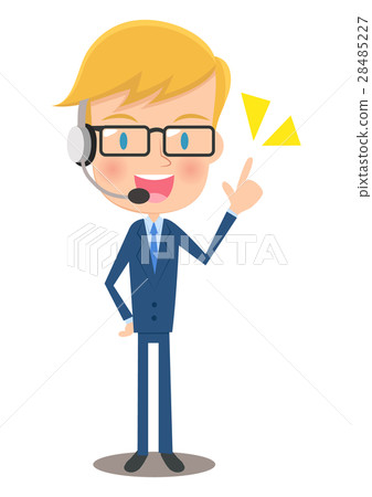 Operator pointing - Stock Illustration [28485227] - PIXTA
