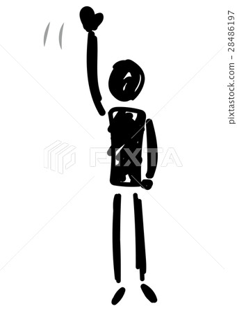 People's silhouette illustration Waving hands - Stock Illustration ...