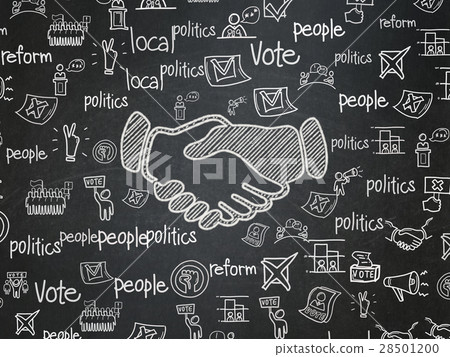 Political concept: Handshake on School board - Stock Illustration ...