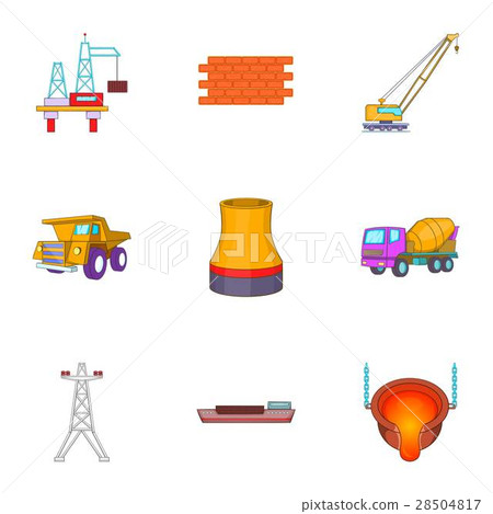 Production icons set, cartoon style - Stock Illustration [28504817] - PIXTA
