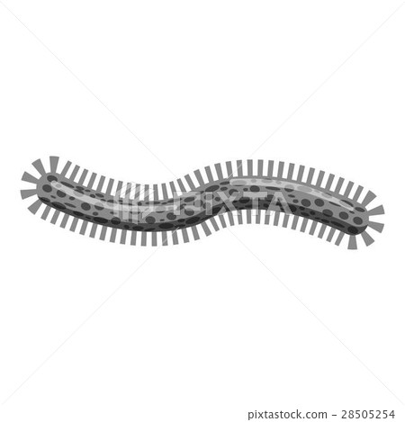 Long virus icon, gray monochrome style - Stock Illustration [28505254 ...