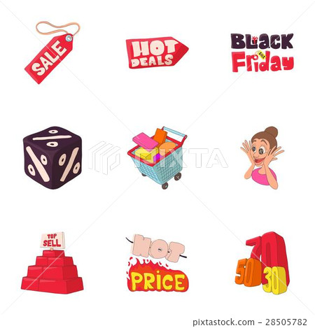 Sale icons set, cartoon style - Stock Illustration [28505782] - PIXTA