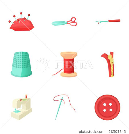Sewing icons set, cartoon style - Stock Illustration [28505843] - PIXTA