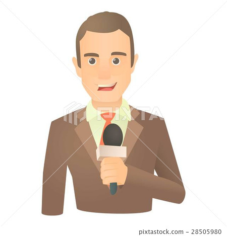 Standing presenter icon, cartoon style - Stock Illustration [28505980 ...