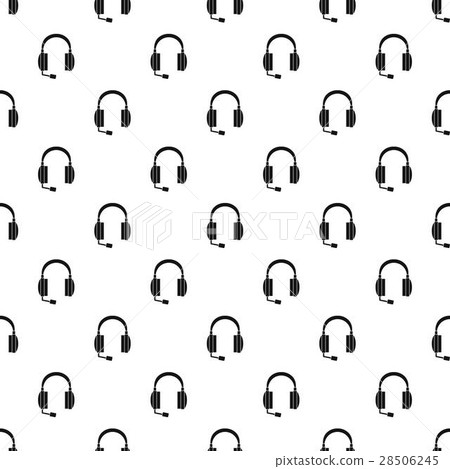 Headphones pattern, simple style - Stock Illustration [28506245] - PIXTA