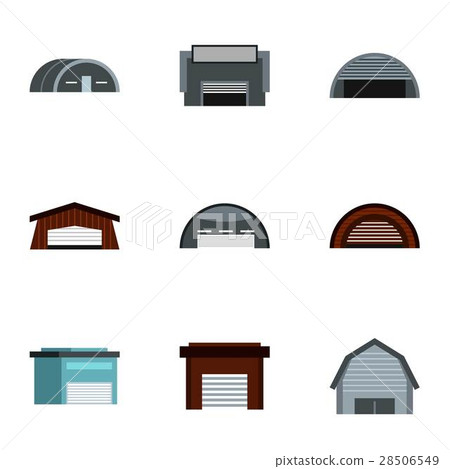 Storage icons set, flat style - Stock Illustration [28506549] - PIXTA