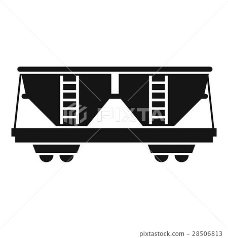 Freight railroad car icon, simple style - Stock Illustration [28506813 ...