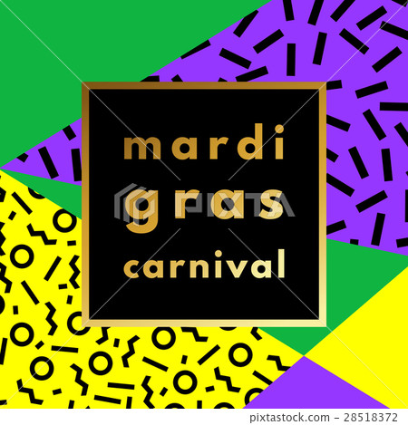 Mardi Gras carnival geometric background - Stock Illustration [28518372 ...