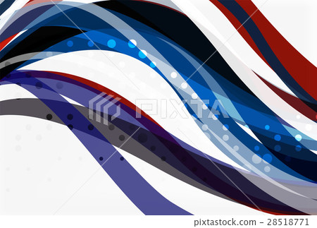 Vector color wave lines with dotted effect on - Stock Illustration ...