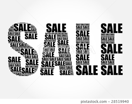 SALE Word, vector words cloud - Stock Illustration [28519940] - PIXTA