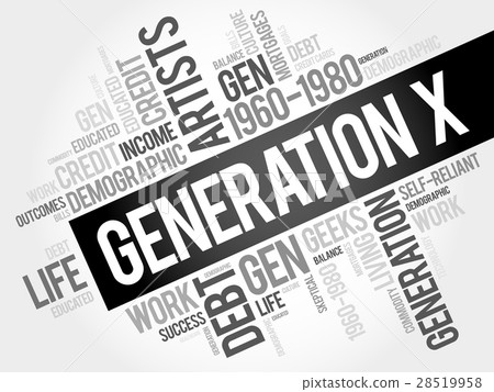 Generation X Word Cloud - Stock Illustration [28519958] - PIXTA