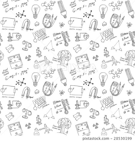 Physics and sciense seamless pattern Vector - Stock Illustration ...