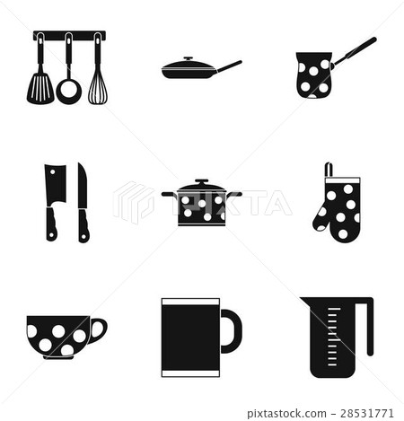 Kitchenware icons set, simple style - Stock Illustration [28531771] - PIXTA