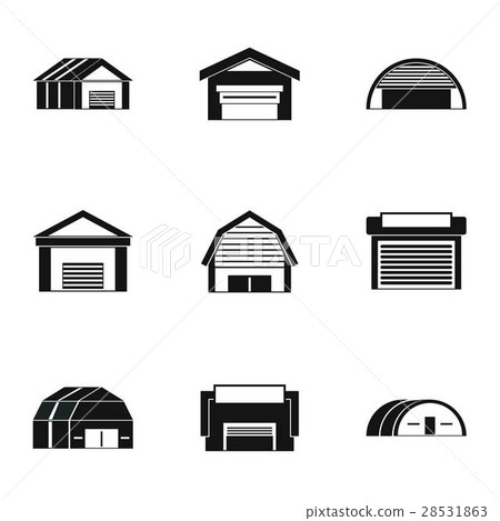 Storage icons set, simple style - Stock Illustration [28531863] - PIXTA