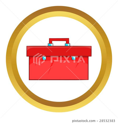 Closed red case vector icon - Stock Illustration [28532383] - PIXTA