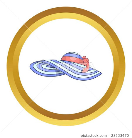 Beach hat vector icon - Stock Illustration [28533470] - PIXTA