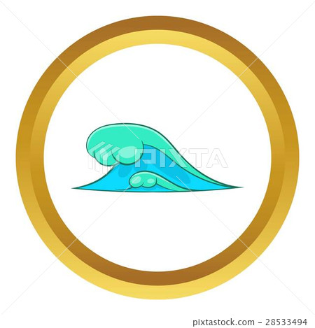 Big sea waves vector icon - Stock Illustration [28533494] - PIXTA