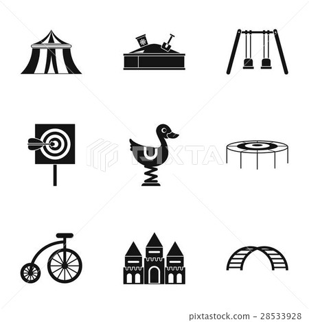 Kids games icons set, simple style - Stock Illustration [28533928] - PIXTA