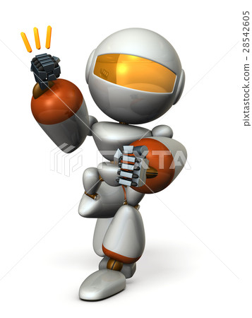 Cute robot excited - Stock Illustration [28542605] - PIXTA