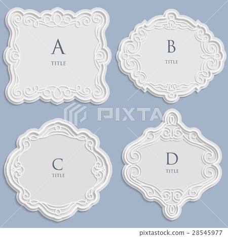 Set vector label, vintage frame for an inscription - Stock Illustration ...