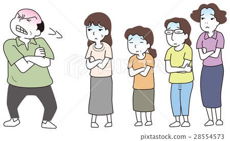 Men neglecting and women troubled - Stock Illustration [28554573] - PIXTA