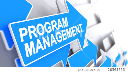 Program Management - Message on the Blue Cursor - Stock Illustration ...