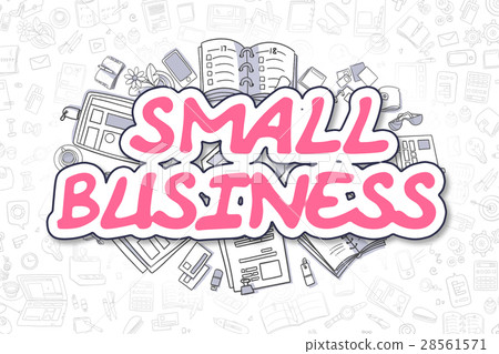 Small Business - Cartoon Magenta Text. Business - Stock Illustration ...